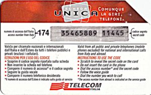 Scheda Telefonica: Unica Scheda Telefonica (Telecom Italia, Italia(01 - Figurate (Lira)) C&C ...