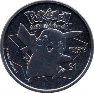 Moneda: 1 Dollar (Pokémom - Pikachu) (Niue) (2001 - Pokémon) WCC:km137