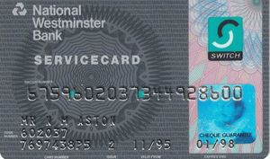 Bank Card: Service Card (National Westminster Bank, United Kingdom of ...