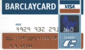 Bank Card: Barclaycard (Barclays Bank, United Kingdom of Great Britain ...