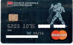Tarjeta de Banco: Zodiac - Aquarius (SG Expressbank, BulgariaCol:BG-MC-0166