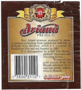 Drink Label: Ariana (Sofiisko Pivo, BulgariaCol:BG-BEER-000569