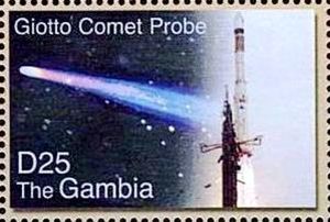 Stamp: Comet and Giotto Comet Probe (Gambia(Space Achievements (2006 ...