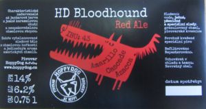 Drink Label: Bloodhound Red Ale (Pivovar HoppyDog Ostrava, Czech ...