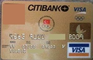 Bank Card: Citibank Olympics Card (Citibank, Türkiye (Turkey)Col:TR-VI-0345
