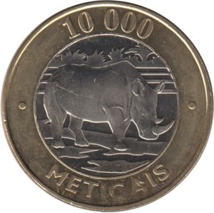 Moneda: 10,000 Meticais (Mozambique(1994~2003 - Republic) Col:MZ-000064 ...