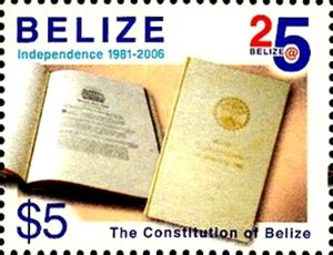Stamp: The Constitution of Belize (Belize(25th Anniversary of Independence) Mi:BZ 1311,Sn:BZ ...