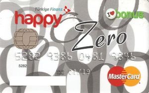 Tarjeta de Banco: Happy - Zero (Türkiye Finans, Türkiye (Turquía)Col:TR ...