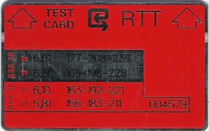 Phonecard: Test Card RTT (12 digits with average value) (Test, Proof ...
