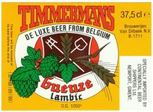 Drink Label: Timmermans Gueuze Lambic (Timmermans (John Martin ...
