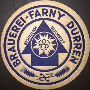 Beer Coaster: Farny (Edelweissbrauerei Farny, Germany, Federal ...