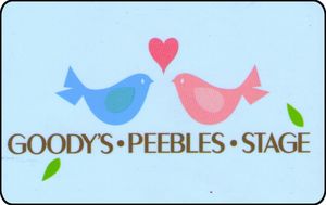 Gift Card: 2 Birds With Heart (Goodys.Peebles.Stage, United States of ...