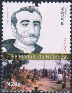 Stamp: Manuel da Nóbrega (1517-1570) (Portugal(Figures of History ...