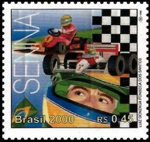 Stamp: Ayrton Senna (Brazil) (500th Anniversary of the Discovery of ...
