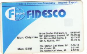 Bank Card: Fidesco (Universalbank, MoldovaCol:MD-GM-0003.02