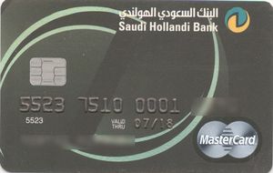 Bank Card: Saudi Hollandi Bank MC Black (Saudi Hollandi Bank, Saudi ...