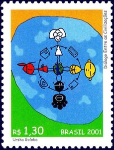 Stamp: United Nations Year of Dialogue among Civilizations (Brazil ...