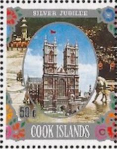 Stamp: Westminster Abbey (Cook Islands(Coronation of Queen Elizabeth II ...