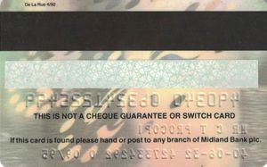 Bank Card: Midland live cash (Midland Bank, United Kingdom of Great ...
