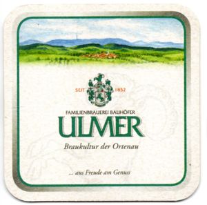 Sous-bock de bière: Ulmer (Familienbrauerei Bauhöfer GmbH & Co. KG ...