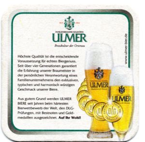 Sous-bock de bière: Ulmer (Familienbrauerei Bauhöfer GmbH & Co. KG ...