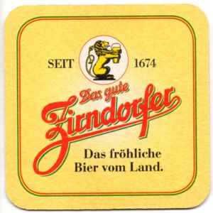 Beer Coaster: Zirndorfer (Brauerei Zirndorf GmbH, Germany, Federal ...