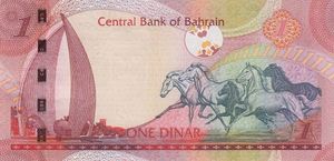 Banknote: 1 Dinar (Bahrain) (Law 2006 (2016) Issue) Wor:P-31a