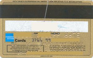 Bank Card: American Express Corporate Gold MX (American Express ...