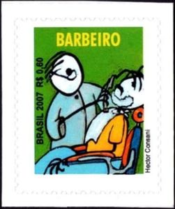 Stamp: Barber (Brazil(Professions Series II (2005-2011)) Mi:BR 3495,Sn ...
