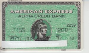 Bank Card: American Express Alpha Credit Bank (Alpha Credit Bank A.E ...