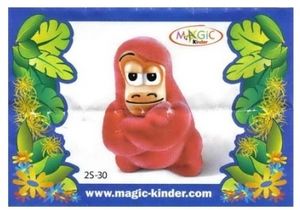 Meal Toy: Red Gorilla (Kinder Surprise, Europe(Kinder - Gorillas) Col:2S-30