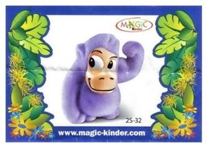 Meal Toy: Purple Gorilla (Kinder Surprise, Europe(Kinder - Gorillas ...