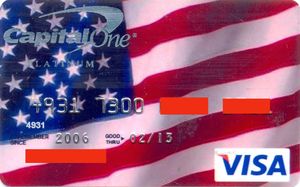 Bank Card: Capital One VISA Platinum (Capital One, United States of ...