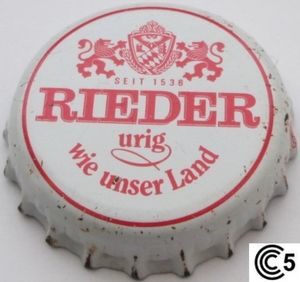 Bottle Cap: Rieder (Brauerei Ried, Austria) Col:BE-AU-00473