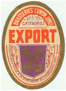 Drink Label: Export (Union Jumet, BelgiumCol:BE-BEER-011454