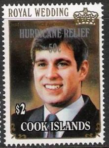 Stamp: Prince Andrew (Cook Islands(Hurricane Relief) Mi:CK 1242,Sn:CK ...