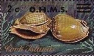 Stamp: Grey Bonnet - OHMS Overprint and 2c Surcharge (Cook Islands ...