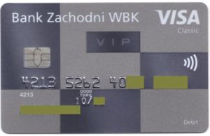 Bank Card: Visa Classic - VIP (Bank Zachodni WBK, PolandCol:PL-VI-0257.01