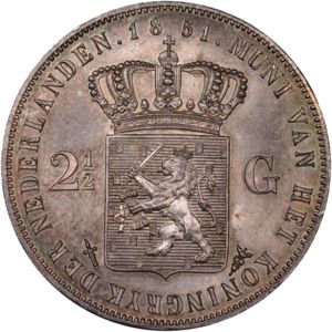 Coin: 2½ Gulden (Rijksdaalder) (Netherlands(1849~1890 - 3rd King ...