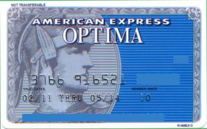 Bank Card: American Express OPTIMA blue US 376691 (American Express ...