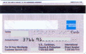 Bank Card: American Express OPTIMA blue US 376691 (American Express ...