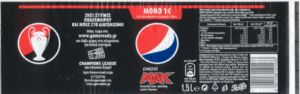 Etiqueta de bebida: Pepsi Max, Champions League 2016, only 1 Euro ...