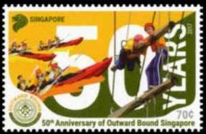 Stamp: 50th Anniversary of Outward Bound Singapore (Singapore ...
