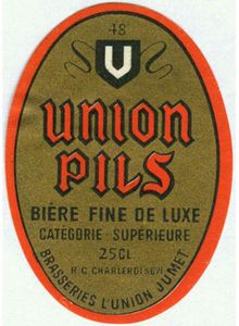 Drink Label: Union Pils (Union Jumet, BelgiumCol:BE-BEER-011508