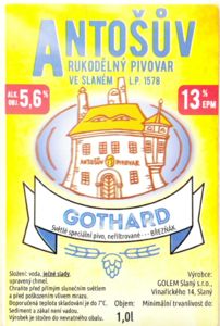 Drink Label: Gothard (Pivovar Antoš Slaný, Czech RepublicCol:CZ-BEER ...