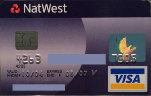 Bank Card: NatWest Visa Card (National Westminster Bank, United Kingdom ...
