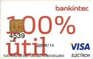 Bank Card: Bankinter 100 % Util (Bankinter, SpainCol:ES-VE-0134.03 💳
