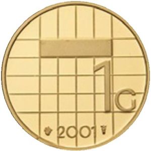 Coin: 1 Gulden (Gold edition with edge text) (Netherlands) (1980~2001 ...