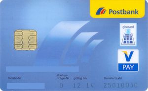 Bank Card: Postbank VPay (Postbank, Germany, Federal RepublicCol:DE-VP ...