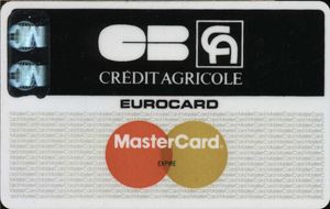 Bank Card: Eurocard Mastercard (Credit Agricole, FranceCol:FR-MC-0036